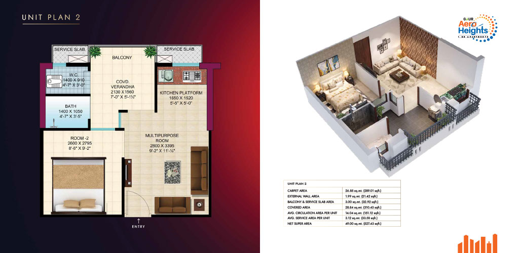 Gaur Aero Heights Ghaziabad - 1 BHK Apartments Near Hindon Airport